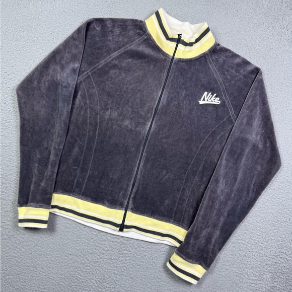 Nike | Tops | Vintage Y2k Nike Velour Track Jacket | Poshmark